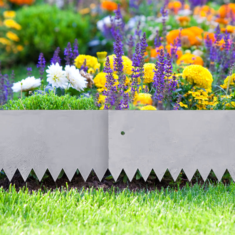 Corten Steel Edging Original Color Set (6 Pieces) Garden Border Silver ...